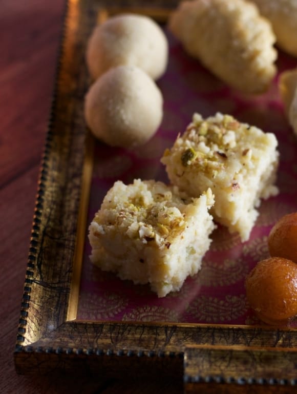 Make this easy and delicious Coconut Barfi Recipe in 15 minutes