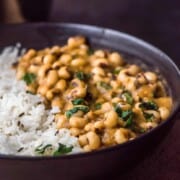 Pressure cooked / Instant Pot Black eyed peas curry recipe (chawli)