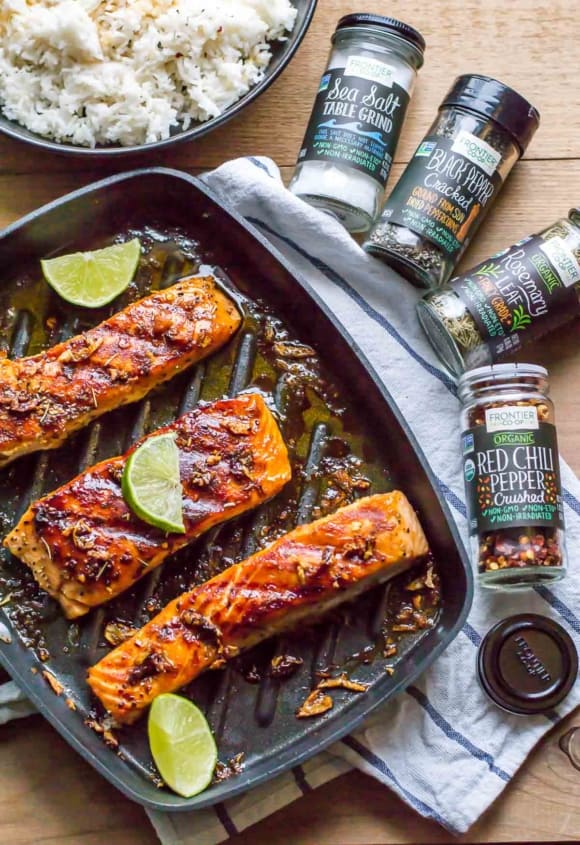 15-minute grilled honey garlic salmon recipe - Simple Indian Meals
