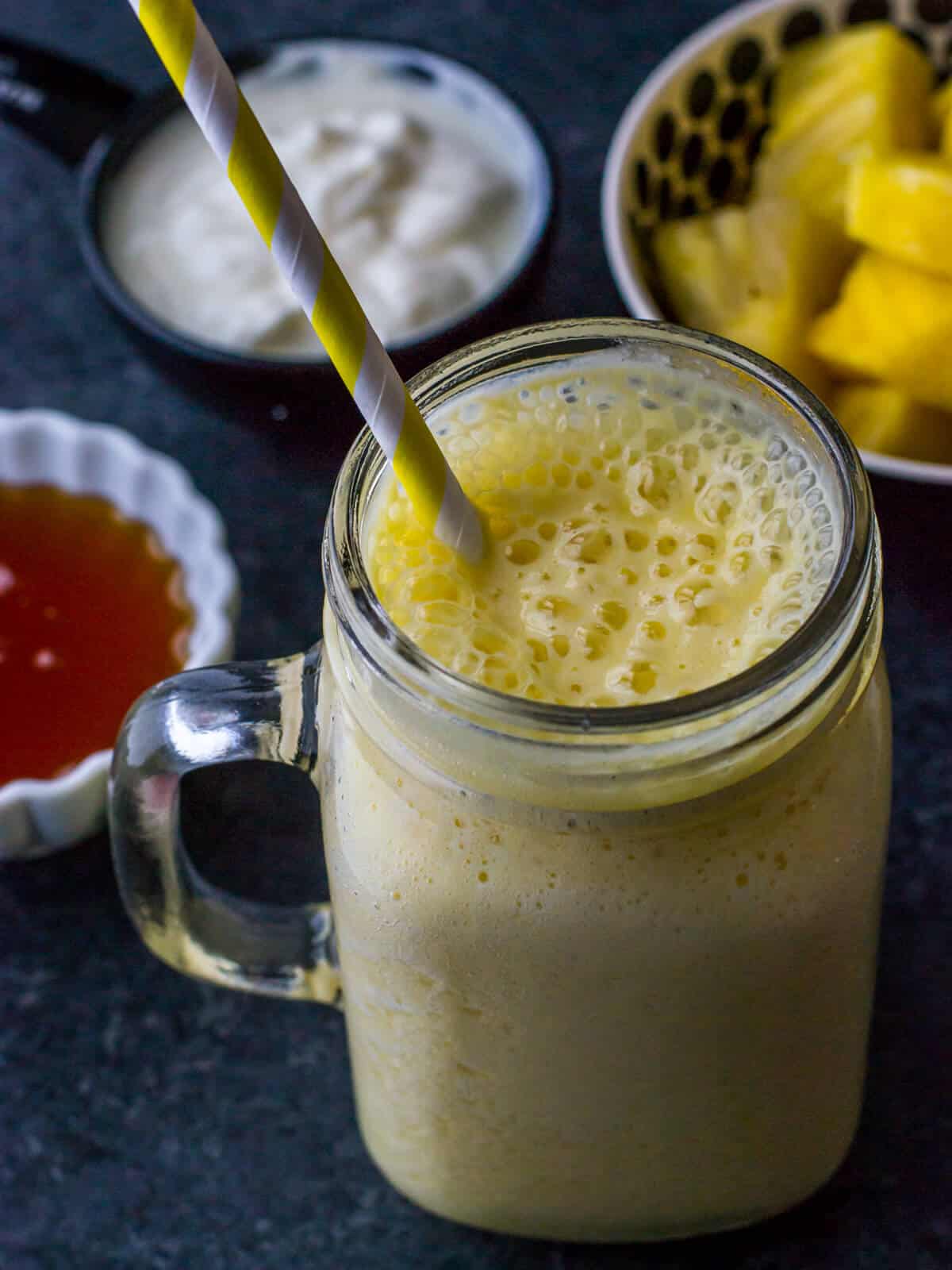 Tropical Mango Pineapple Smoothie Recipe - Simple Indian Meals