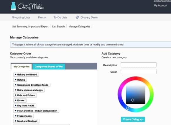 How to use the Out of milk app for grocery lists - Simple Indian Meals