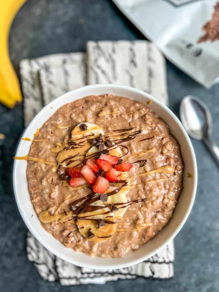 Quick Instant Pot Peanut Butter Oatmeal - Simple Indian Meals